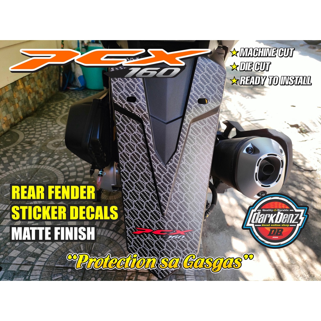 Honda PCX 160 New Rear Fender Design Printed Vinyl Sticker | custom ...