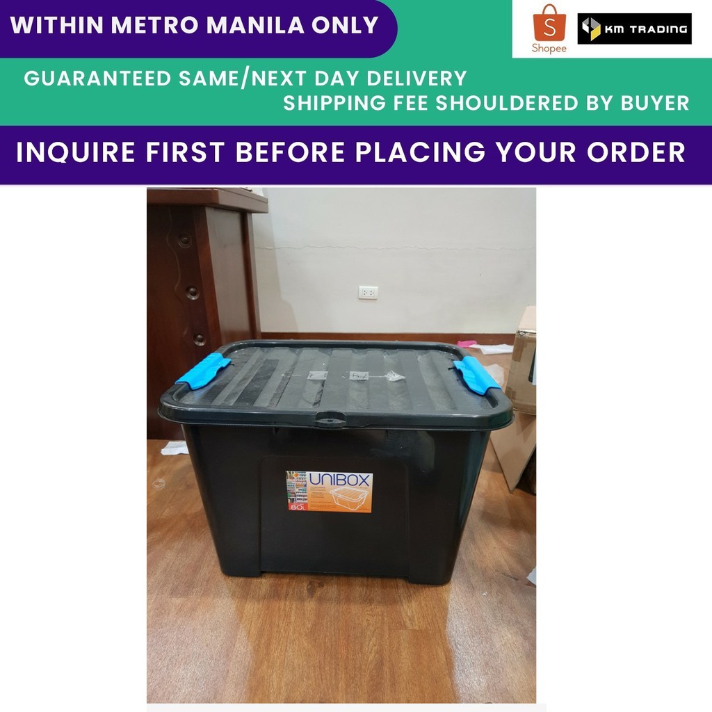 Unibox 80L Storage Box (Metro Manila only SF C/O Buyer) | Shopee ...