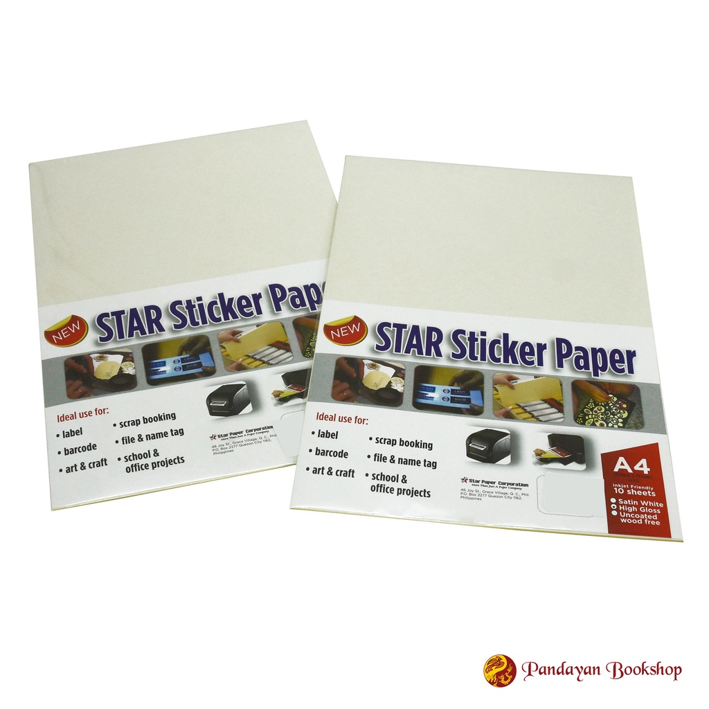 Star Sticker Paper (A4 Inkjet Friendly 10 Sheets/Pack) | Shopee Philippines