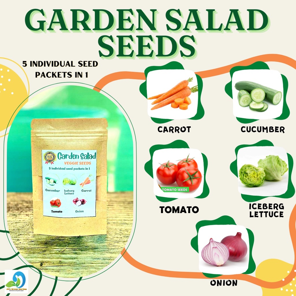 GARDEN SALAD PACKAGE / 5in1 / CUCUMBER/ICEBERG LETTUCE/CARROT/CHERRY ...