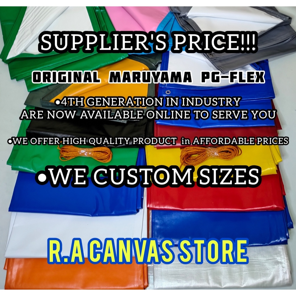 6ft x 14ft MARUYAMA PG FLEX S400 PVC WaterProof & HeatProof Tarpaulin ...