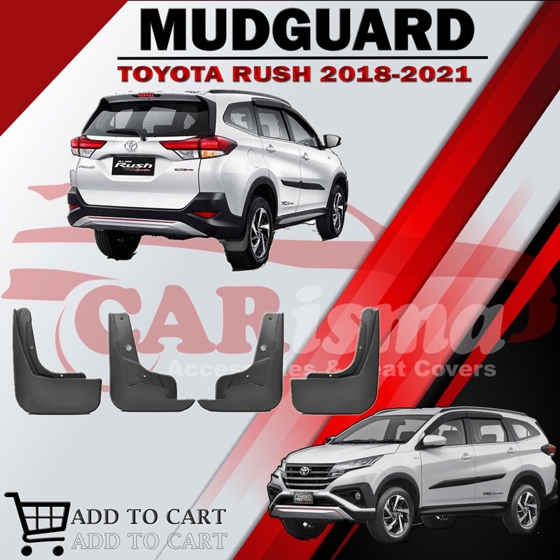 TOYOTA RUSH MUD GUARD 2018-2021 (rush accessories) CARISMA | Shopee ...