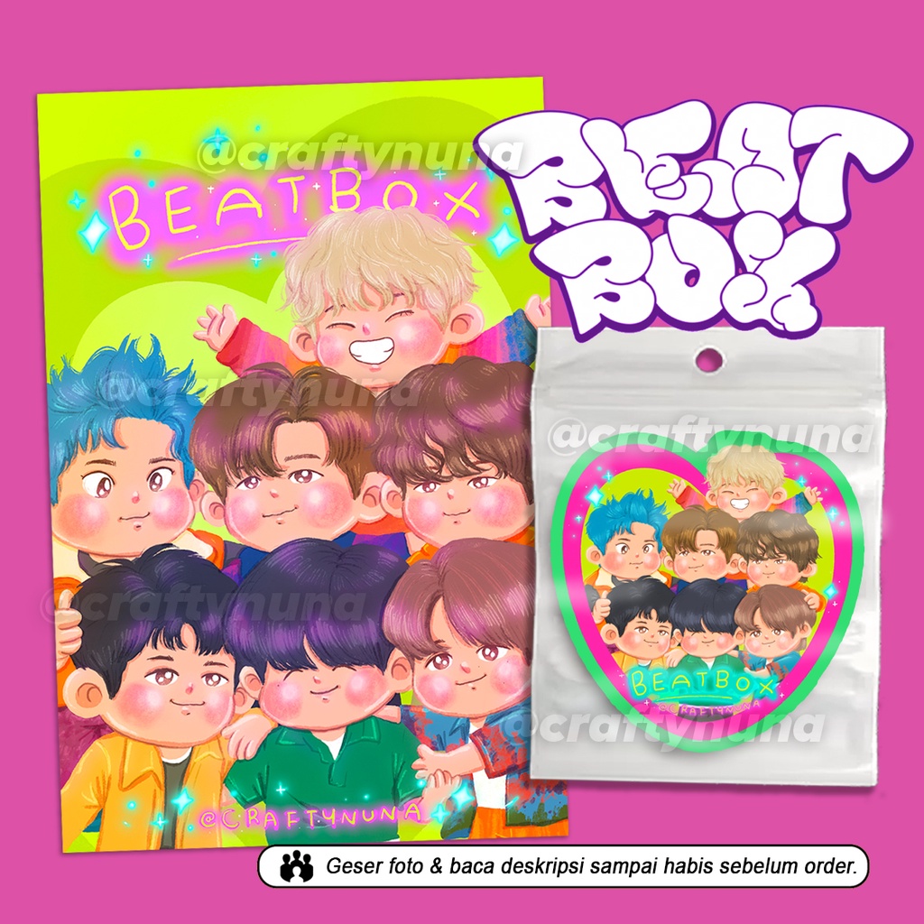 (NC-031) Nct DREAM BEATBOX FAN ART PRINT & STICKER VINYL fanart fanmade ...