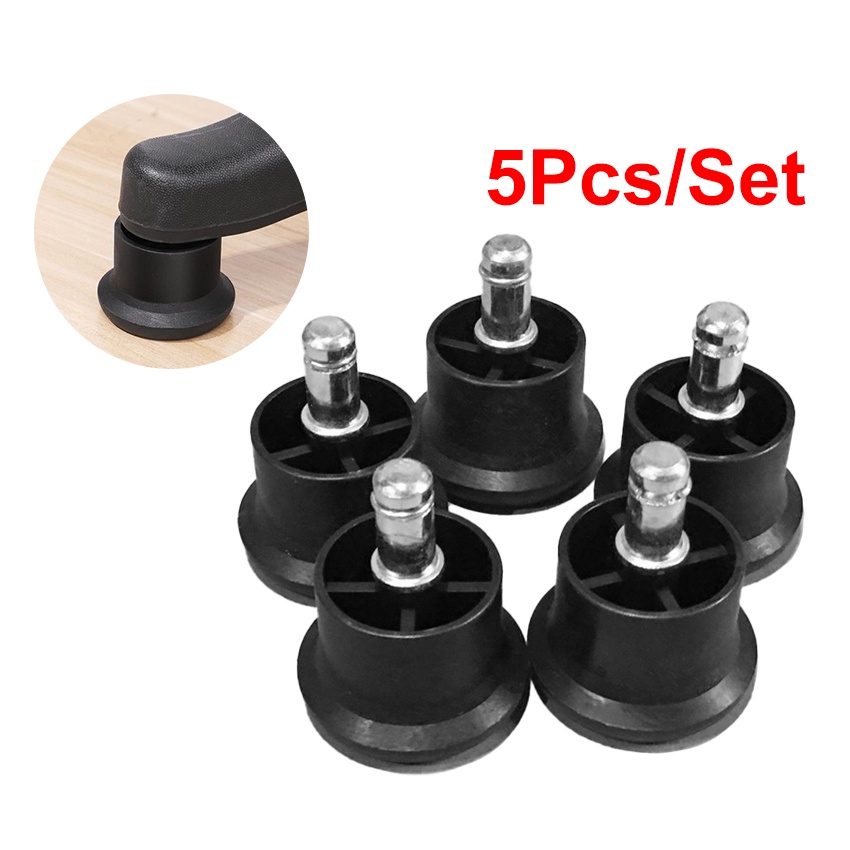 5Pcs/Set Chair Fixed Wheels Chair Caster Wheels Replacement Castors ...