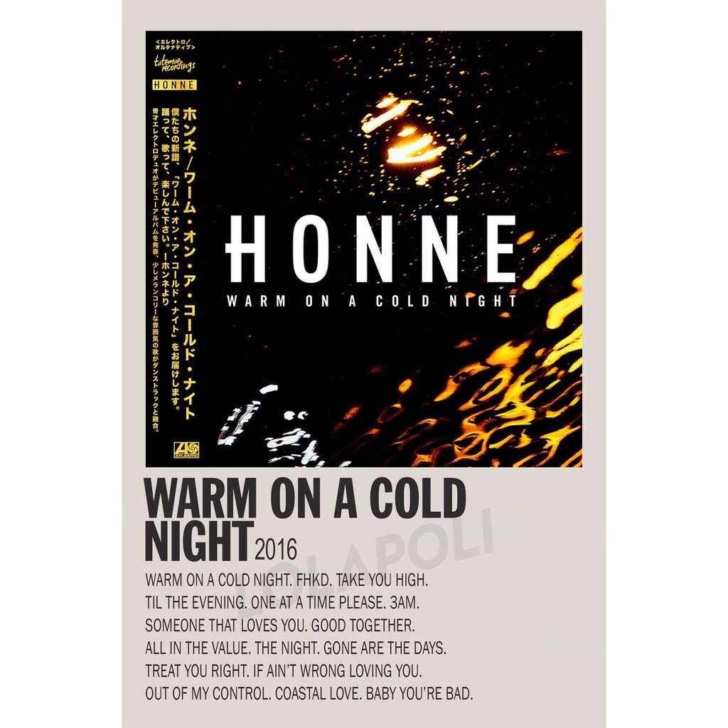 Warm On A Cold Night Album Cover Poster - HONNE | Shopee Philippines