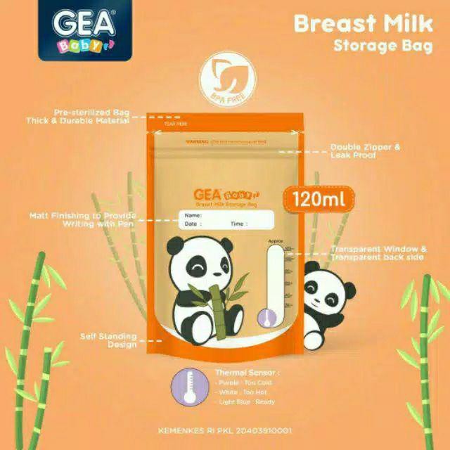 Gea Breast Milk Bag 120 ml - PANDA ORANGE | Shopee Philippines