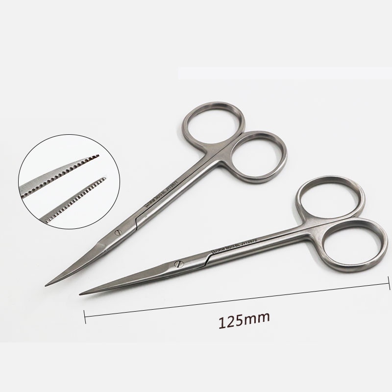 Jinyan 12.5cm Fine Toothed Tissue Scissors Double Eyelid Rhinoplasty ...