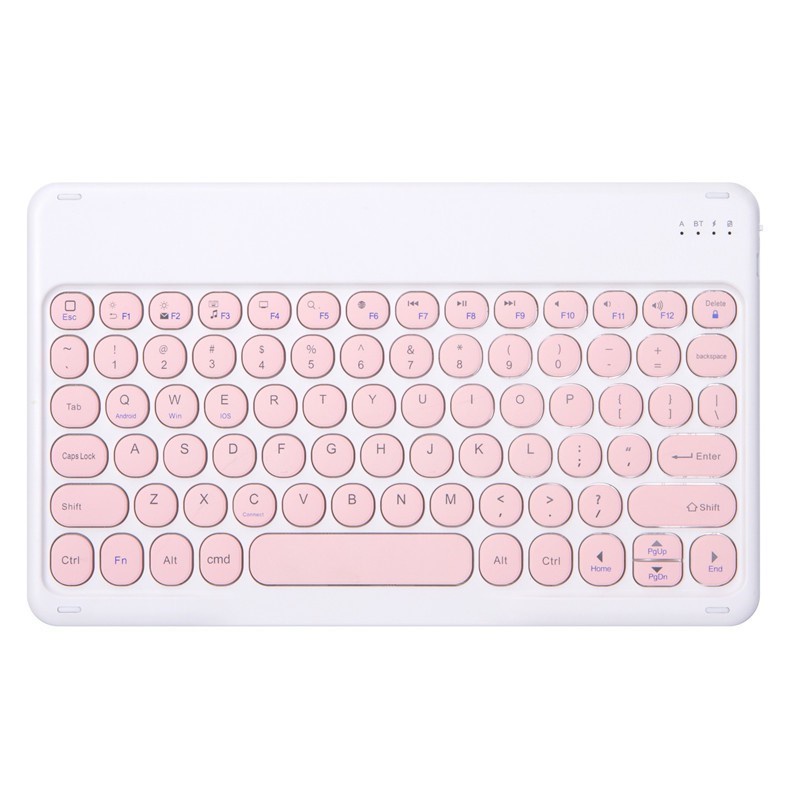 X7 10 inches wireless bluetooth round keys keyboard rechargeable round ...