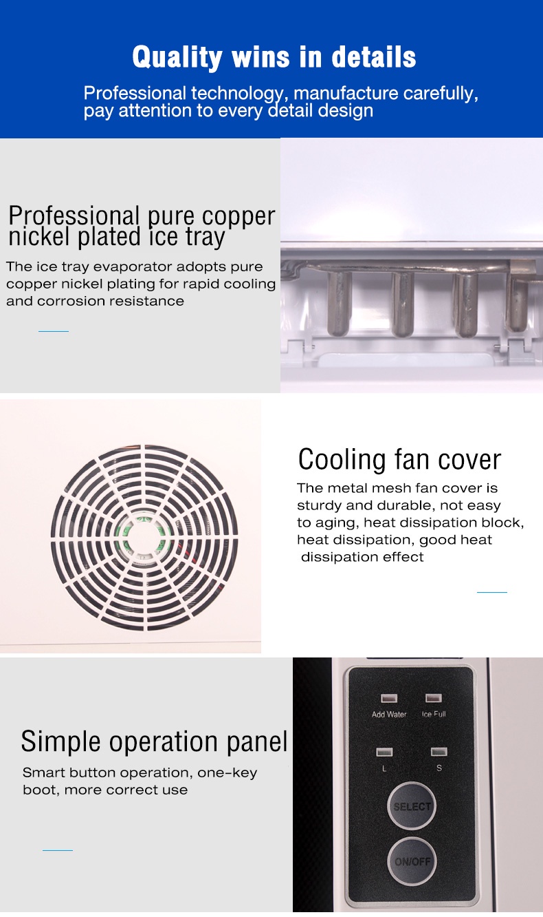 HAILANG Automatic Ice Maker Machine Fast Portable Household Intelligent ...