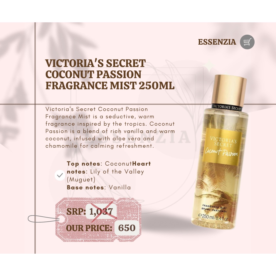 Victorias Secret Coconut Passion Fragrance Mist 250ml Shopee Philippines