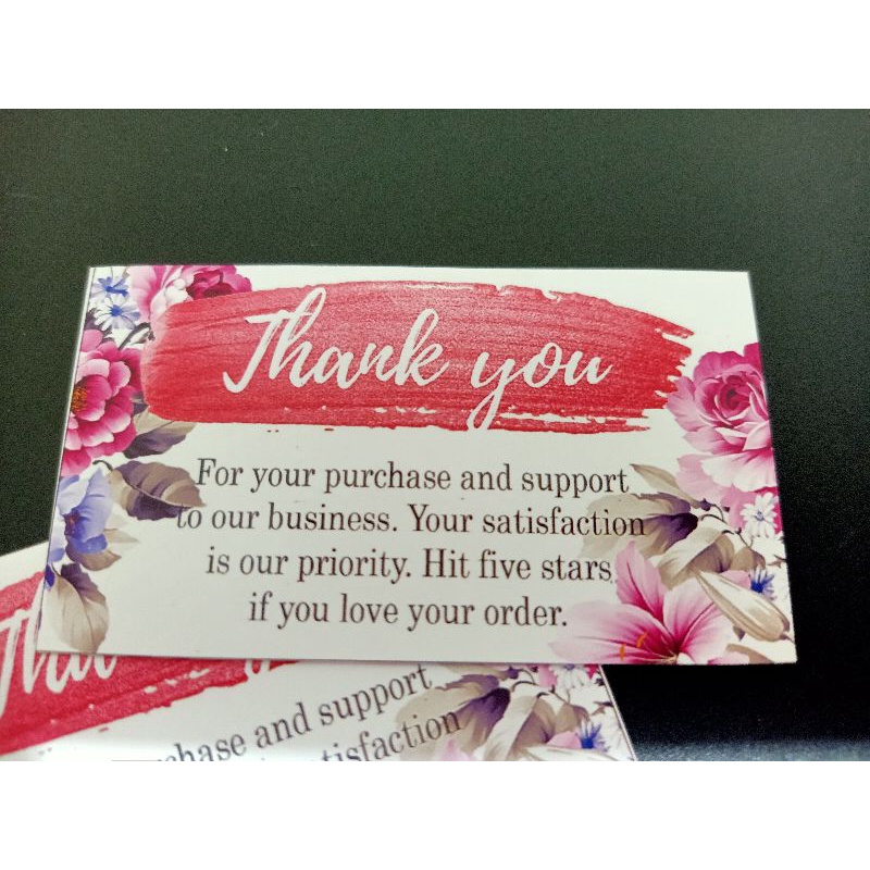 THANK YOU CARD for your shop buyers 30 pcs | Shopee Philippines