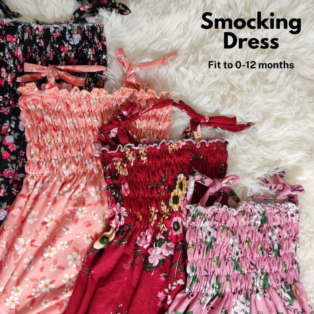 Affordable daily wear String tie Smocking Dress for infants / Kids ...