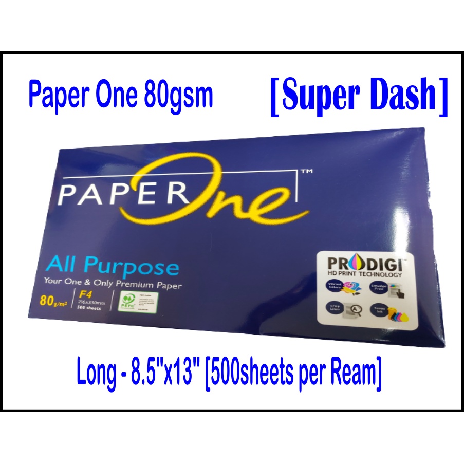 Paper One 80gsm Sub 24 Bond Paper [500sheet per Ream] Copier Copy Paper ...