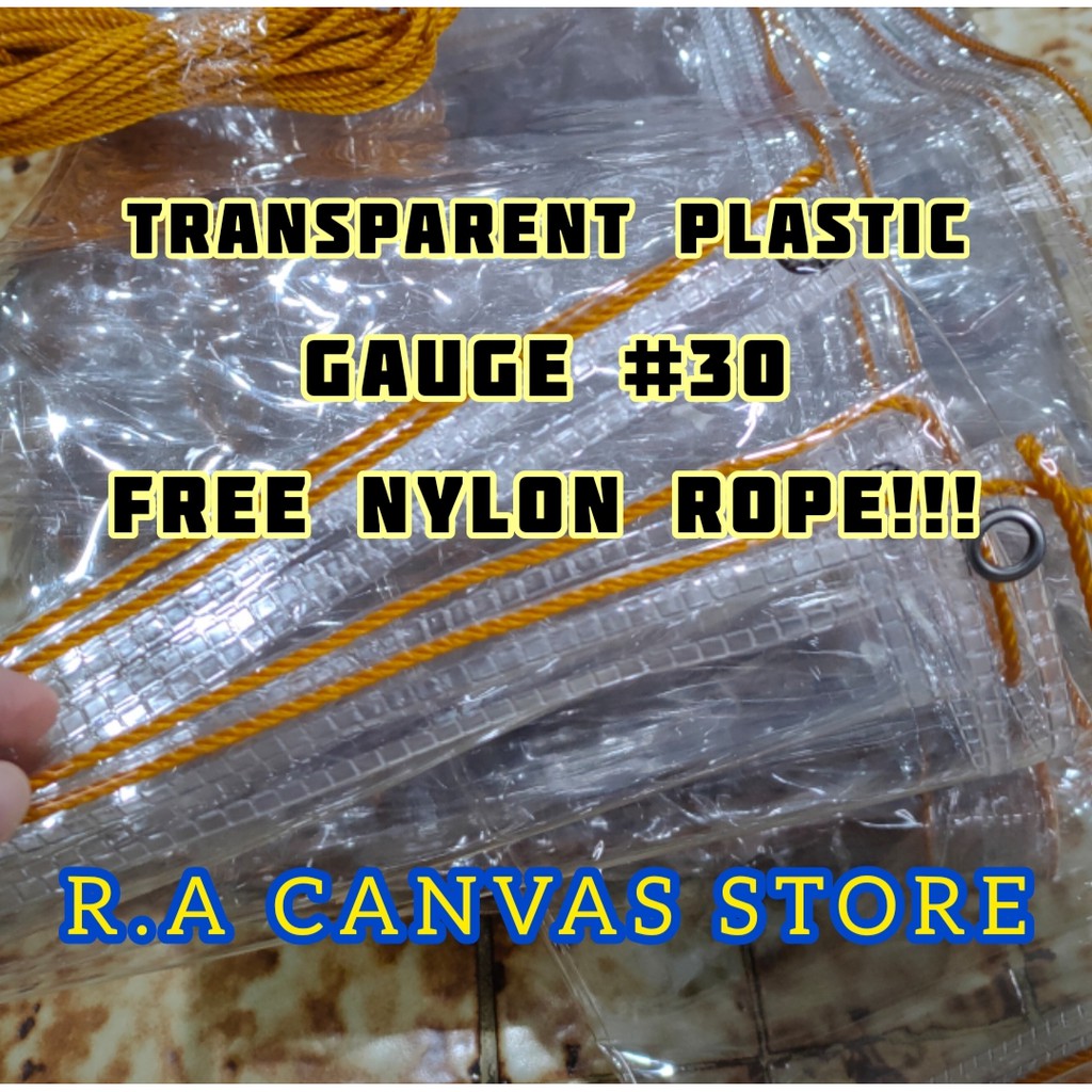 Gauge 30 8ft x 1 meter TRANSPARENT PLASTIC TRAPAL | Shopee Philippines