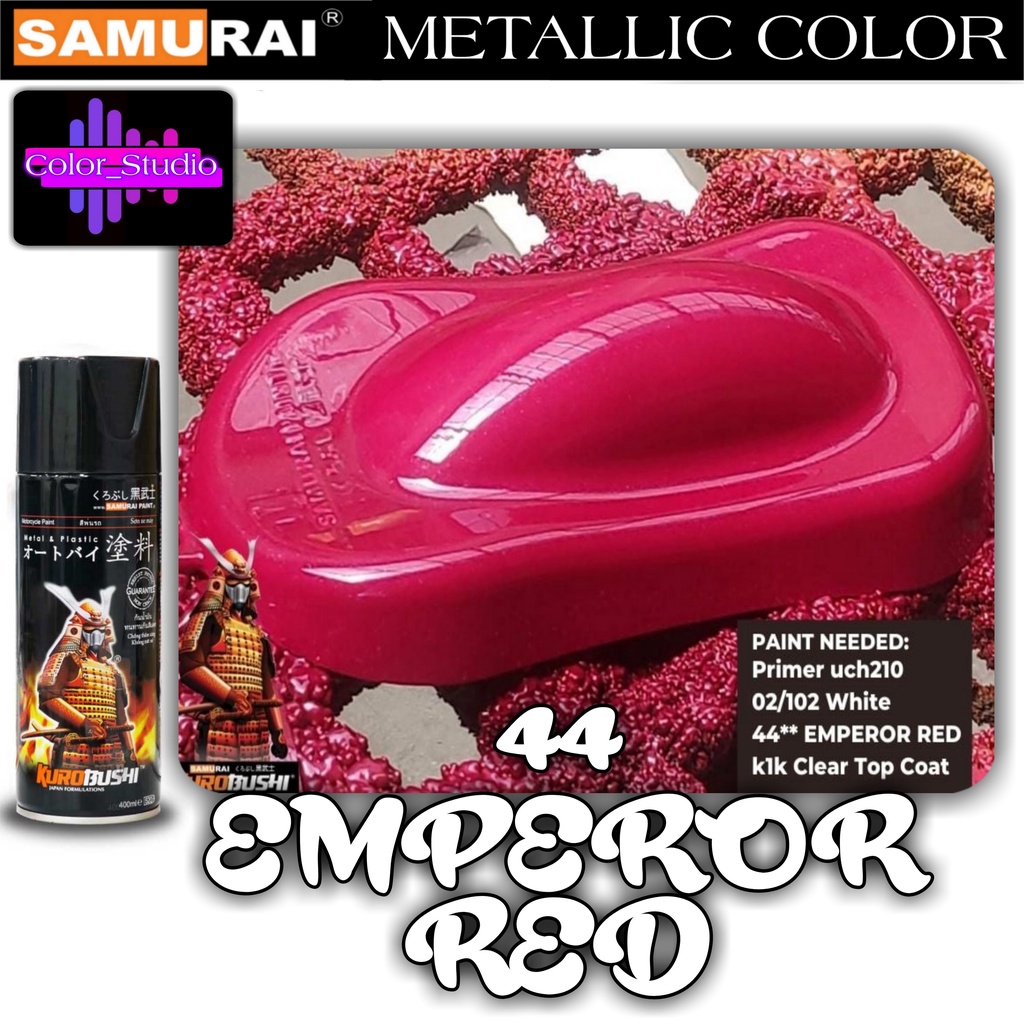 SAMURAI SPRAY PAINT 44 Emperor Red Metallic Colors - (COD) | Shopee ...
