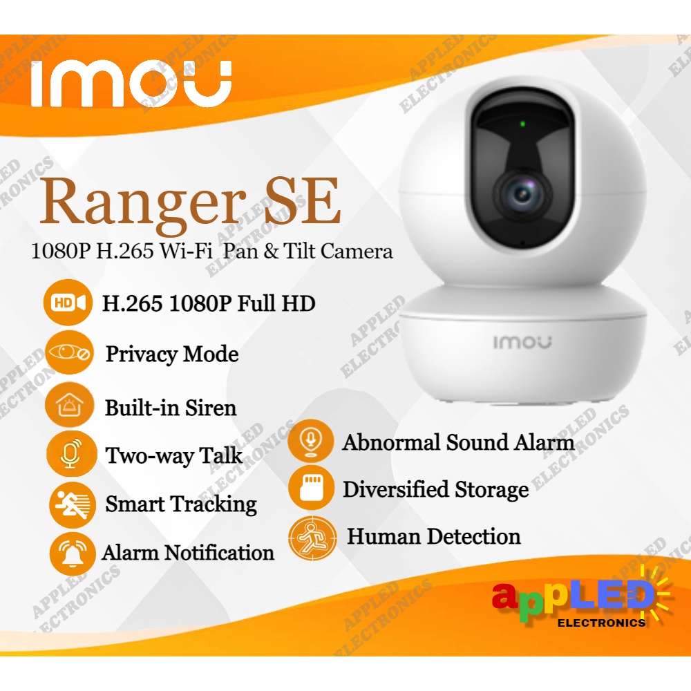 Imou Ranger SE 2MP Wi-Fi Camera Baby Monitor Night Vision Built-in Mic ...