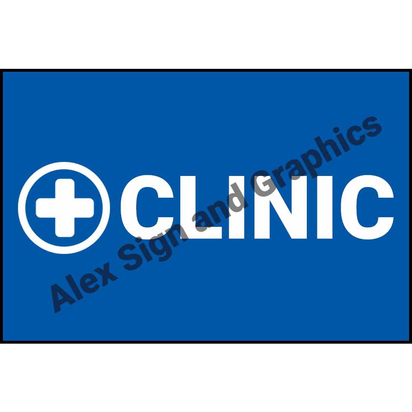 Clinic PVC Signage (blue) - A4 Size (7.5 x 11.25 inches) | Shopee ...