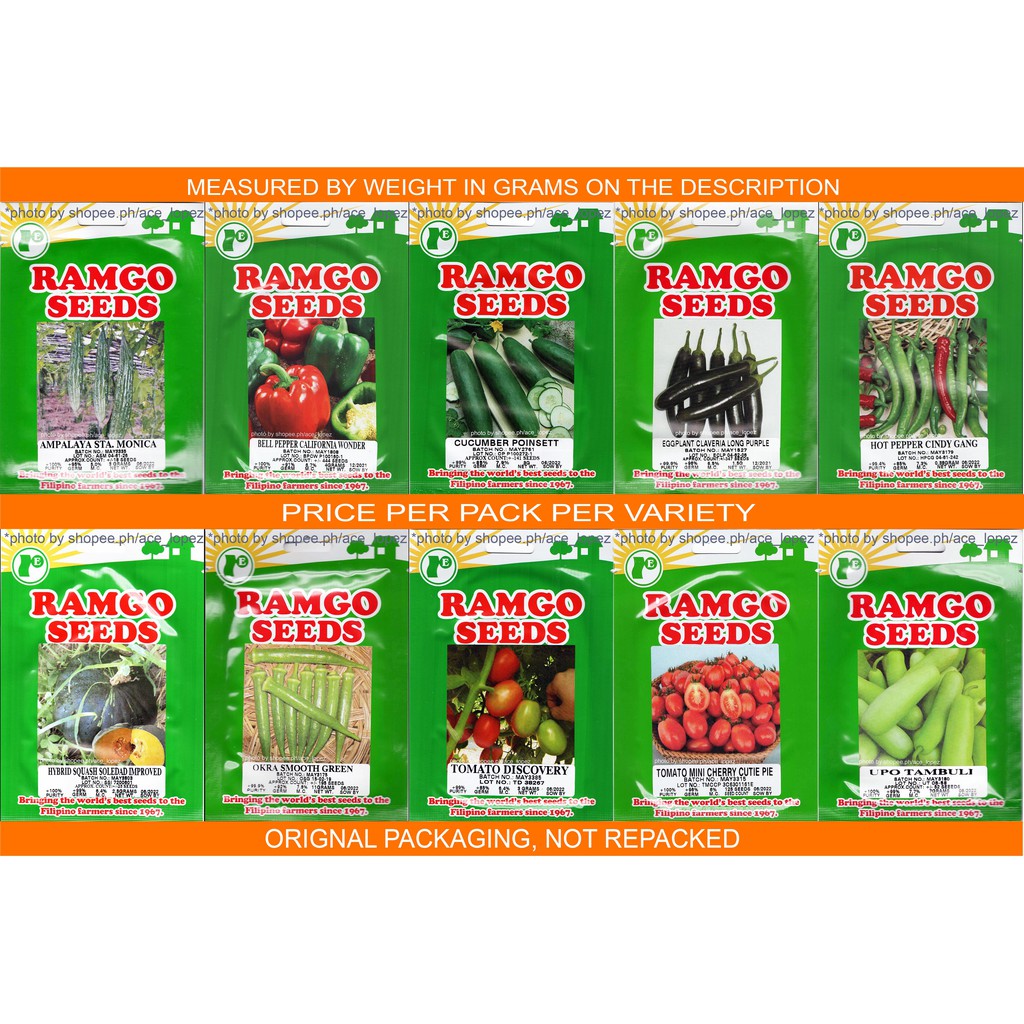 Ramgo RPD Fruit &Flower Seeds Sold per Pack per Variety _ALS2127 ...