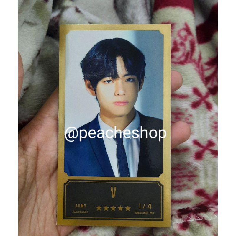 Official MESSAGE PHOTO CARD PC PHOTOCARD BANG BANG CON GOLD BTS TAEHYUNG V TAE BBC BANGBANGCON ...