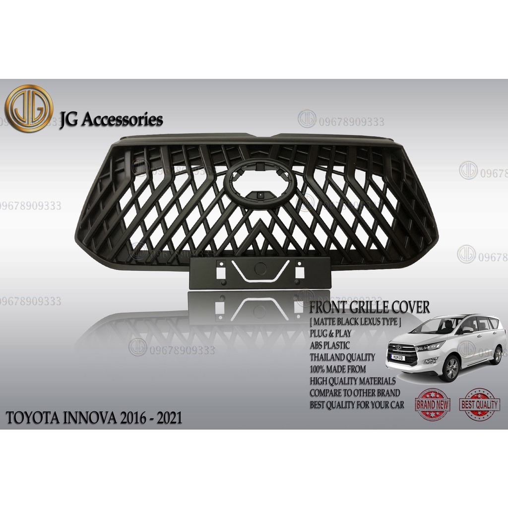 TOYOTA INNOVA 2016 TO 2022 FRONT GRILLE COVER/FRONT GRILL COVER LEXUS ...