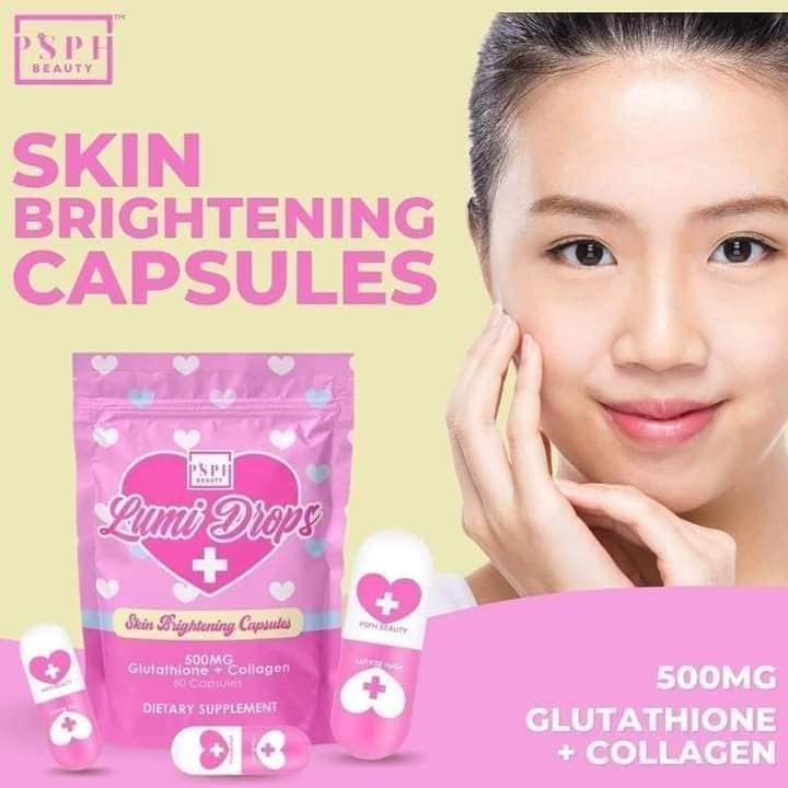 Lumi Drops Glutathione and Collagen | Lumi Drops Gluta 500 mg 60 caps ...