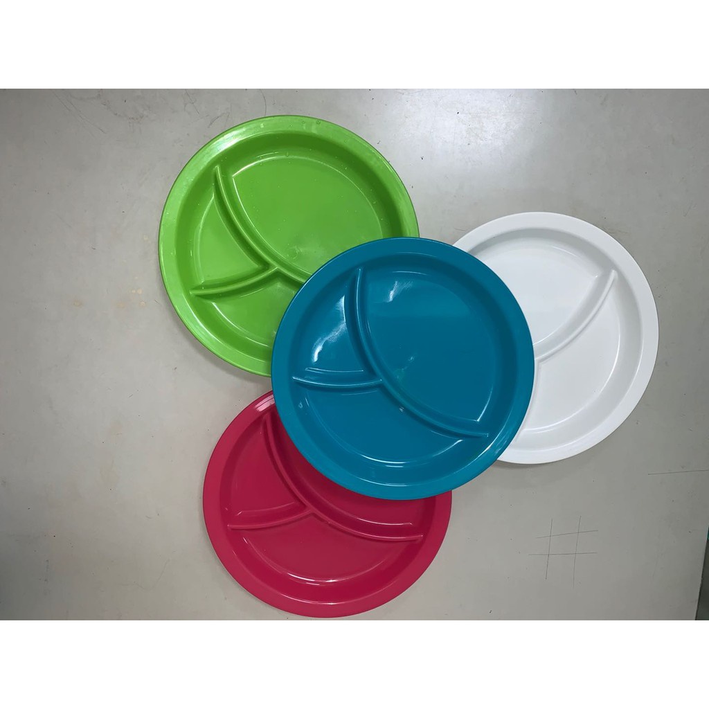 Candy Color Plastic Divider Plate/ Party Plate/ 3 Division Colored ...
