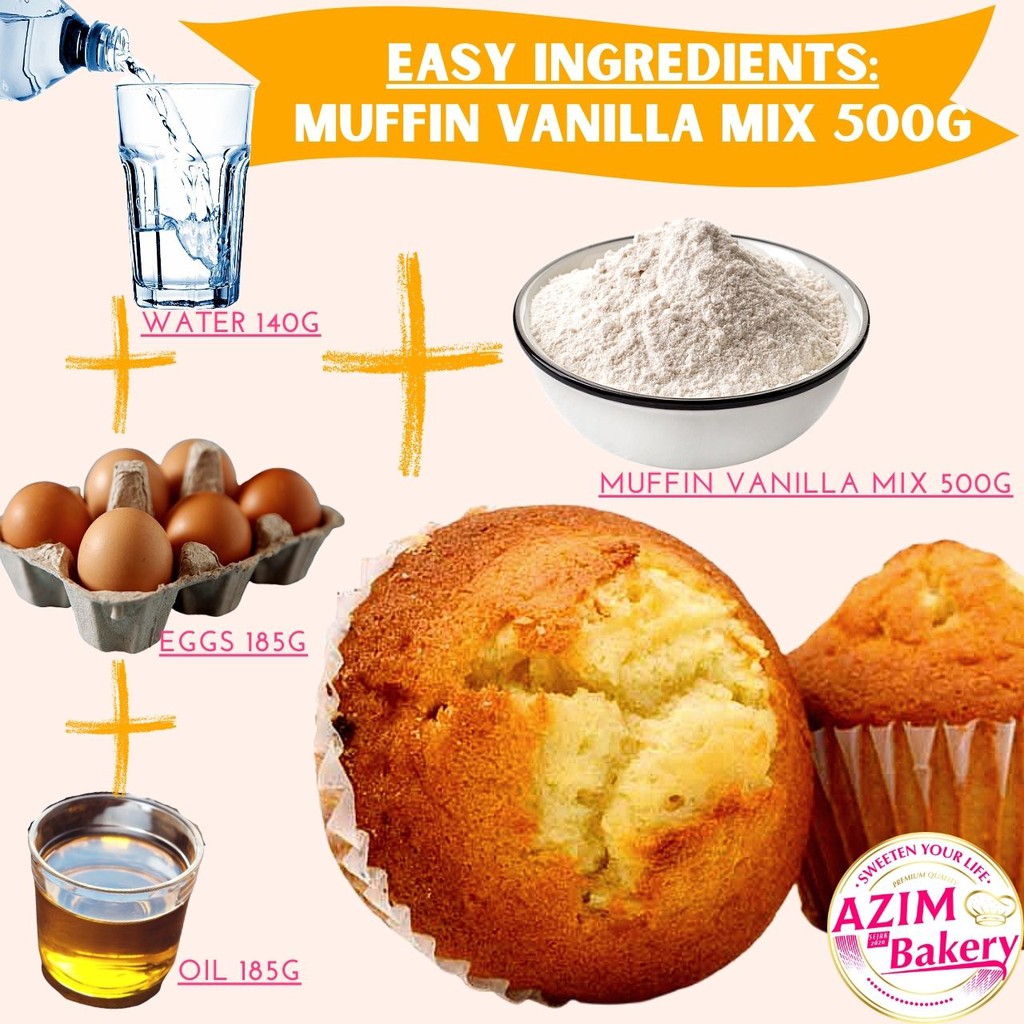 Muffin Vanilla Premix 500g Instant Flour Muffin Cake Flour Vanilla ...