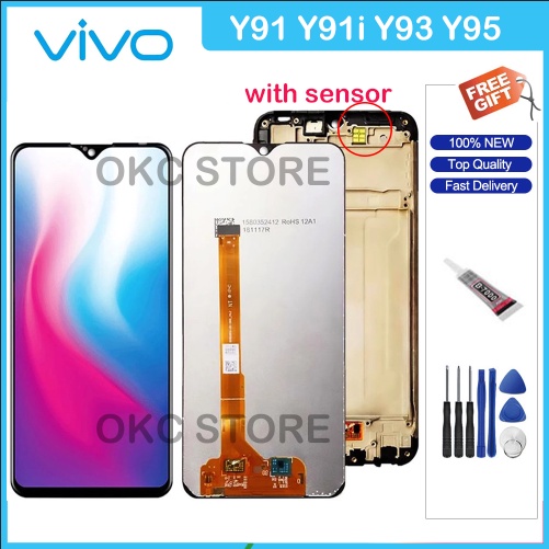 Original For VIVO Y91 Y91c Y91i Y93 Y1S Y95 Y93S Y90 LCD with Frame ...