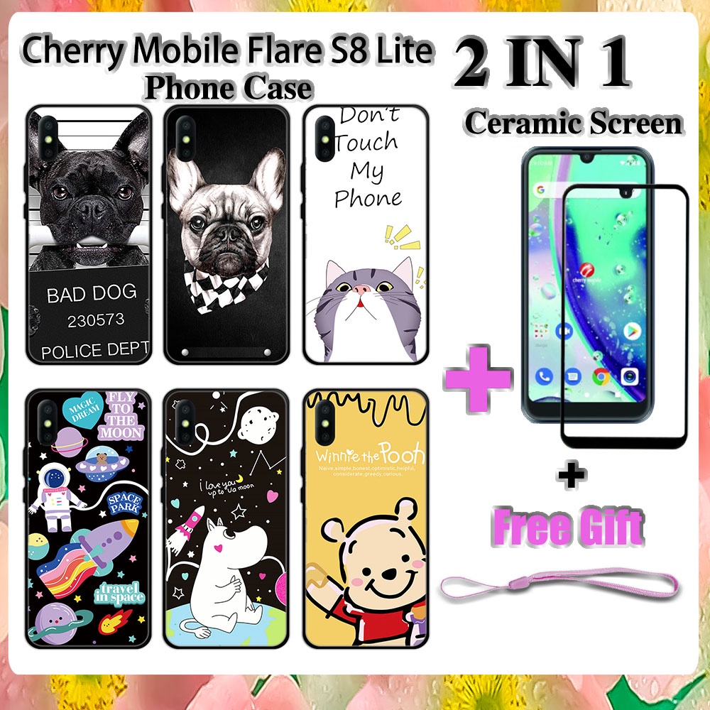 2 IN 1 Cherry Mobile Flare S8 Lite Phone Case with Tempered Glass ...