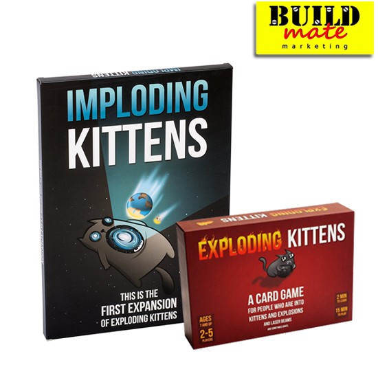 Imploding Exploding Kittens & Imploding Kittens Streaking Cat Card Game ...