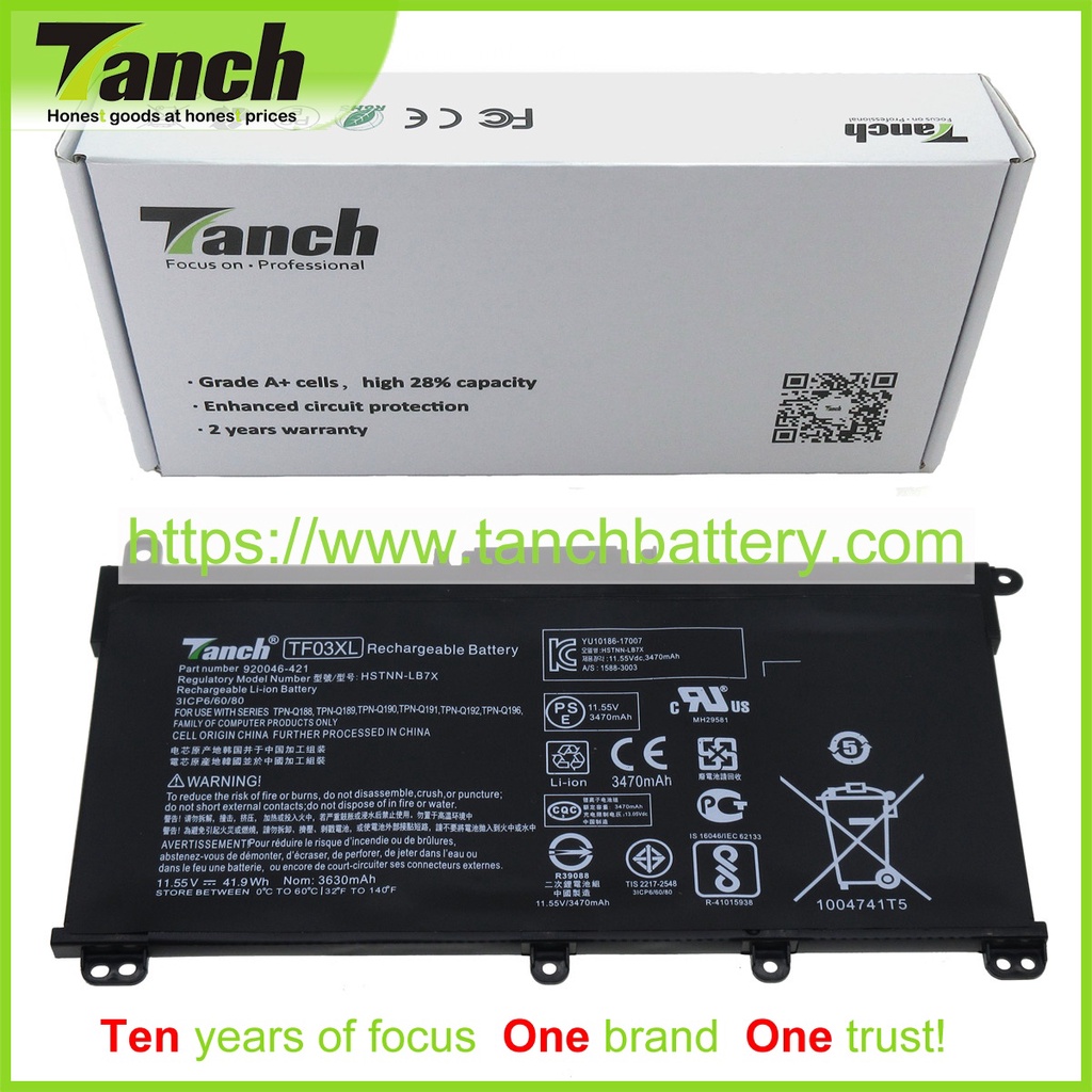Tanch Laptop Batteries for HP TPN-Q207 HT03041XL L11421-2D2 L11421-422 ...