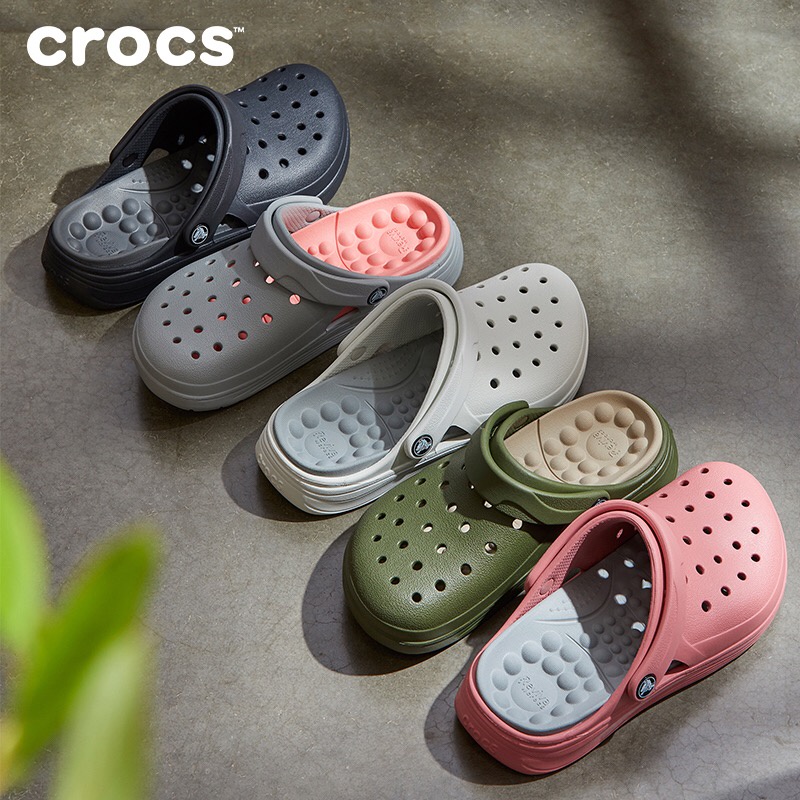 Crocs high quality ladies classic thick-soled breathable wooden sole ...