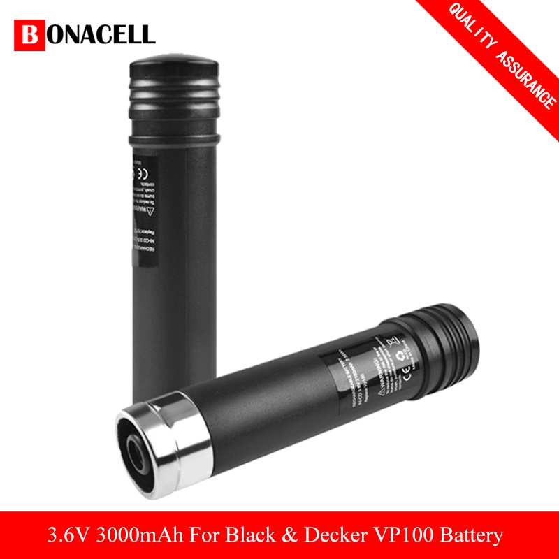3000mah 3.6V VP100 Replacement Li-ion Battery for Black & Decker VP100C ...