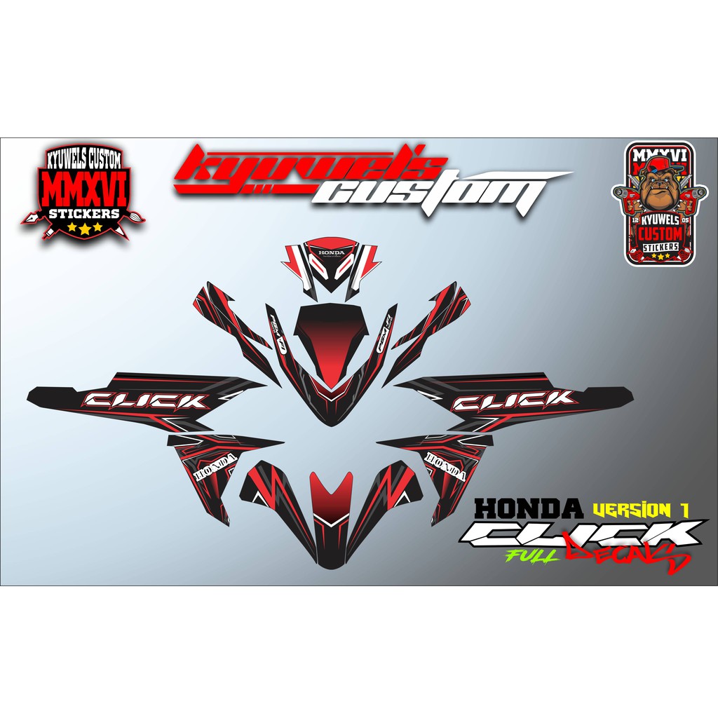 HONDA CLICK V1 FULL DECALS | Shopee Philippines