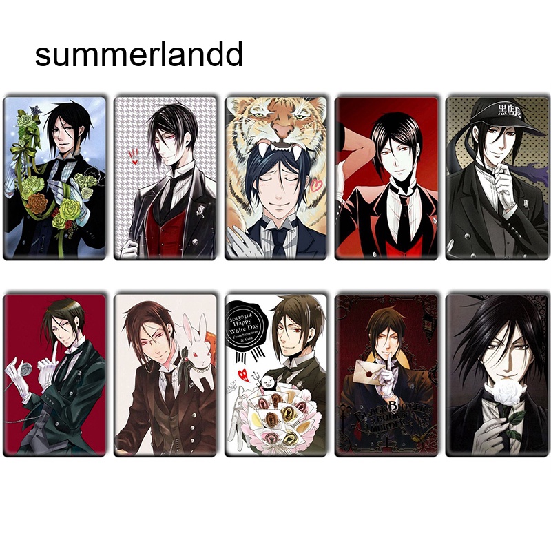 10Pcs/Set Anime Black Butler Card Pvc Student Id Card For Kids Gift ...