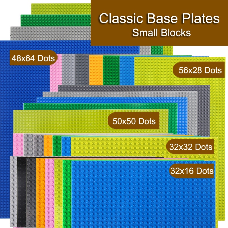 32x32 32x16 Dots Classic Base Plates Blocks Small Size DIY Bricks ...