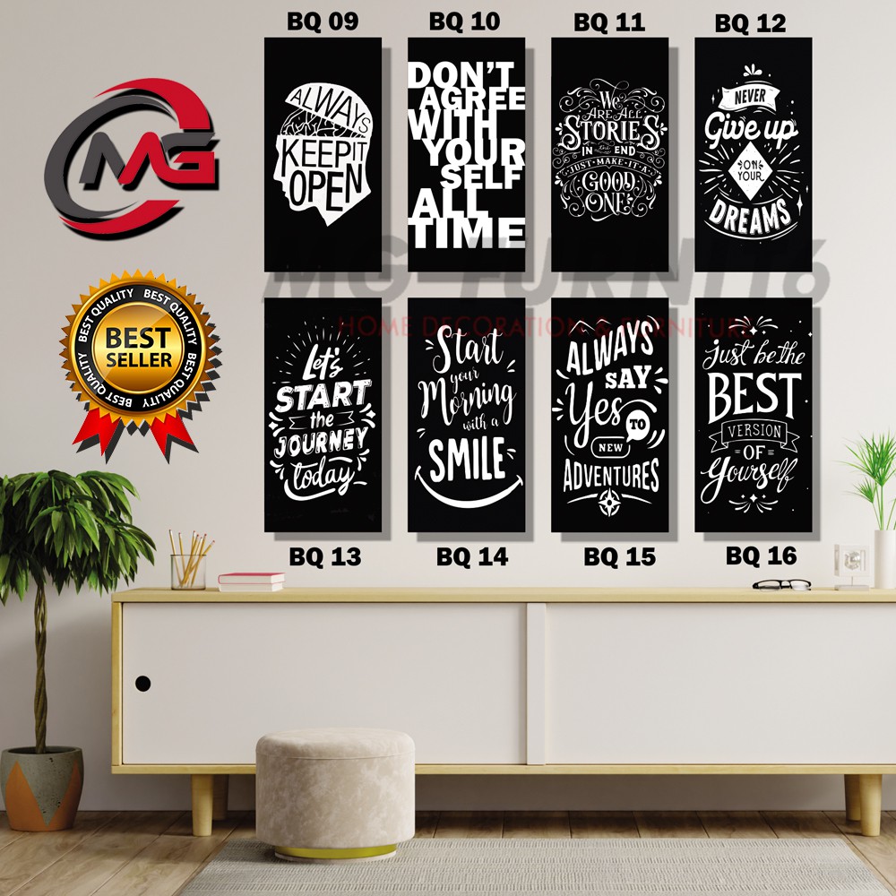 HIASAN DINDING Wall Decoration Motivational Quotes Poster BQ 09-16 MDF ...