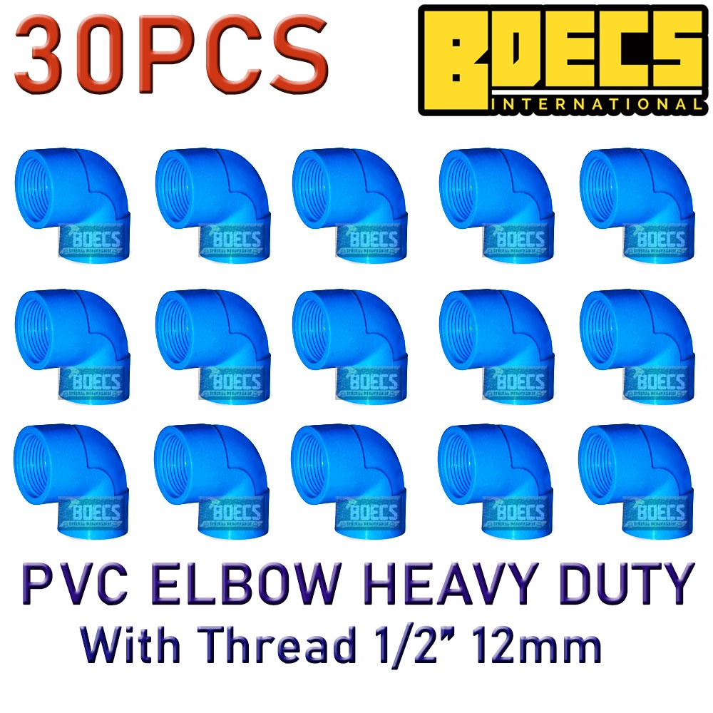 PVC Elbow 1/2 Blue with Thread Single Thread Only by Bdecs | Shopee ...