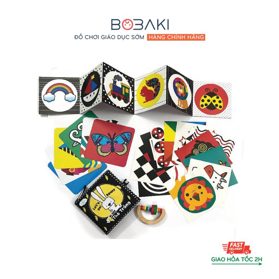 Set of visual stimulation learning materials for infants from 0 - 12 ...