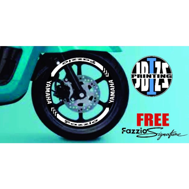 YAMAHA MIO FAZZIO MAGS DECALS SET REAR AND FRONT ALL SIDE W/ EXTRA 2PCS ...