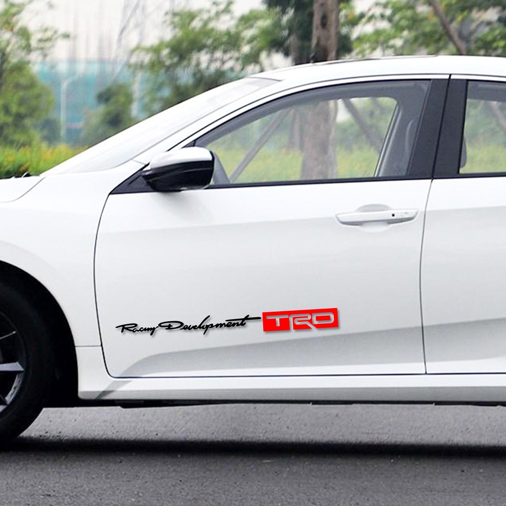 TRD 2PCS Car Toyota Racing Development Sticker Decals B-6 | Shopee ...