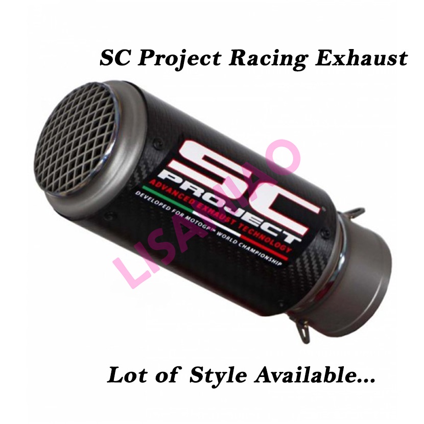 SC Project SuperBike Carbon Fibre Exhaust Universal Superbike YAMAHA ...
