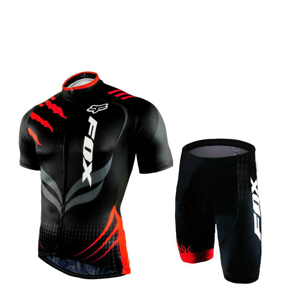 【COD】 In Stock 2022 Men's FOX Cycling Jersey Set Top Shirt Bibshorts ...