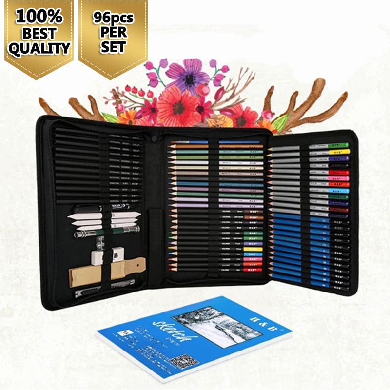Professional Sketch Pencil Set 97pcs Drawing Kit Colored Pencil Set for ...