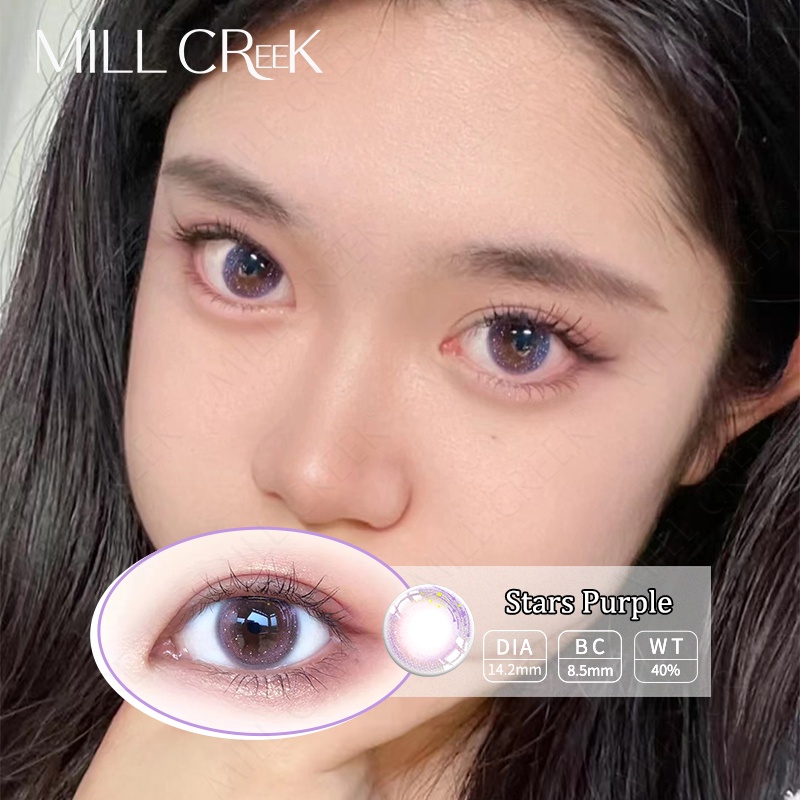 2PCS Contact Lenses Purple Pink Contacts Lens Color Contact Lens for ...