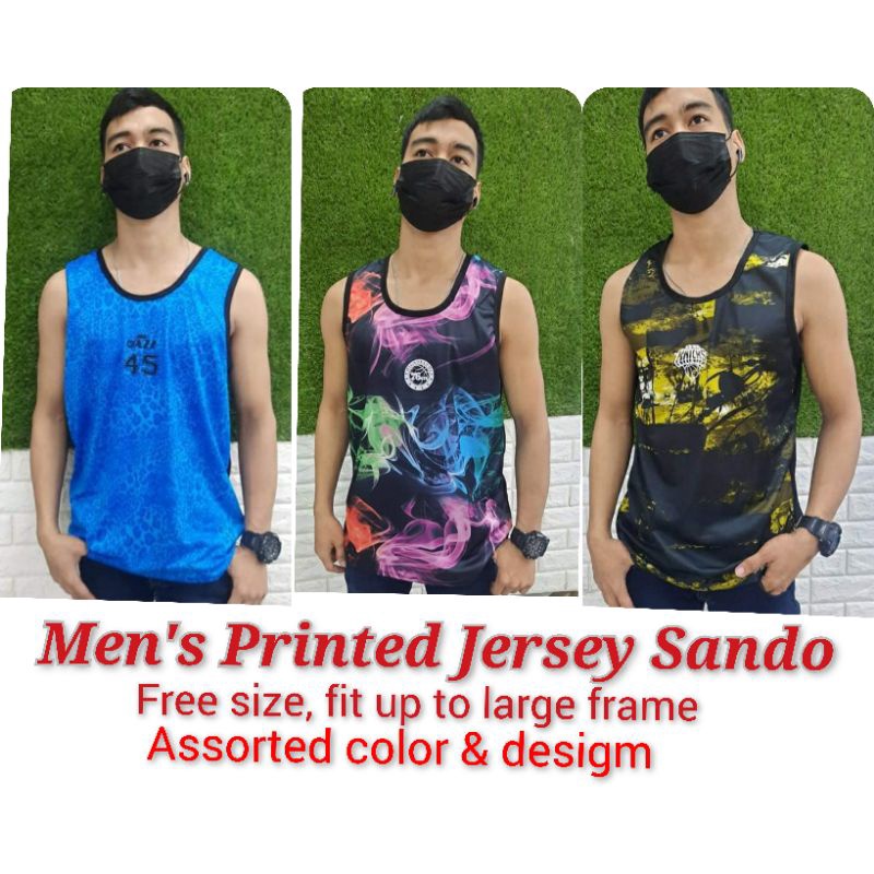 Men's Jersey Printed Sando fit up to large frame | Shopee Philippines