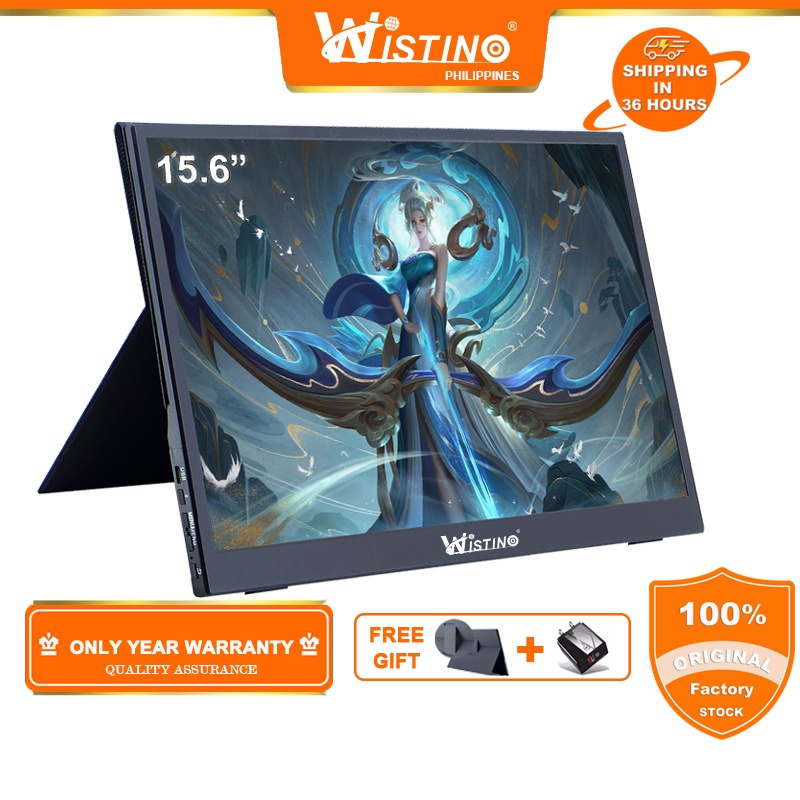 Wistino FHD 15.6Inch Protable Monitor 1080P 60Hz HDR Display USB Type C ...