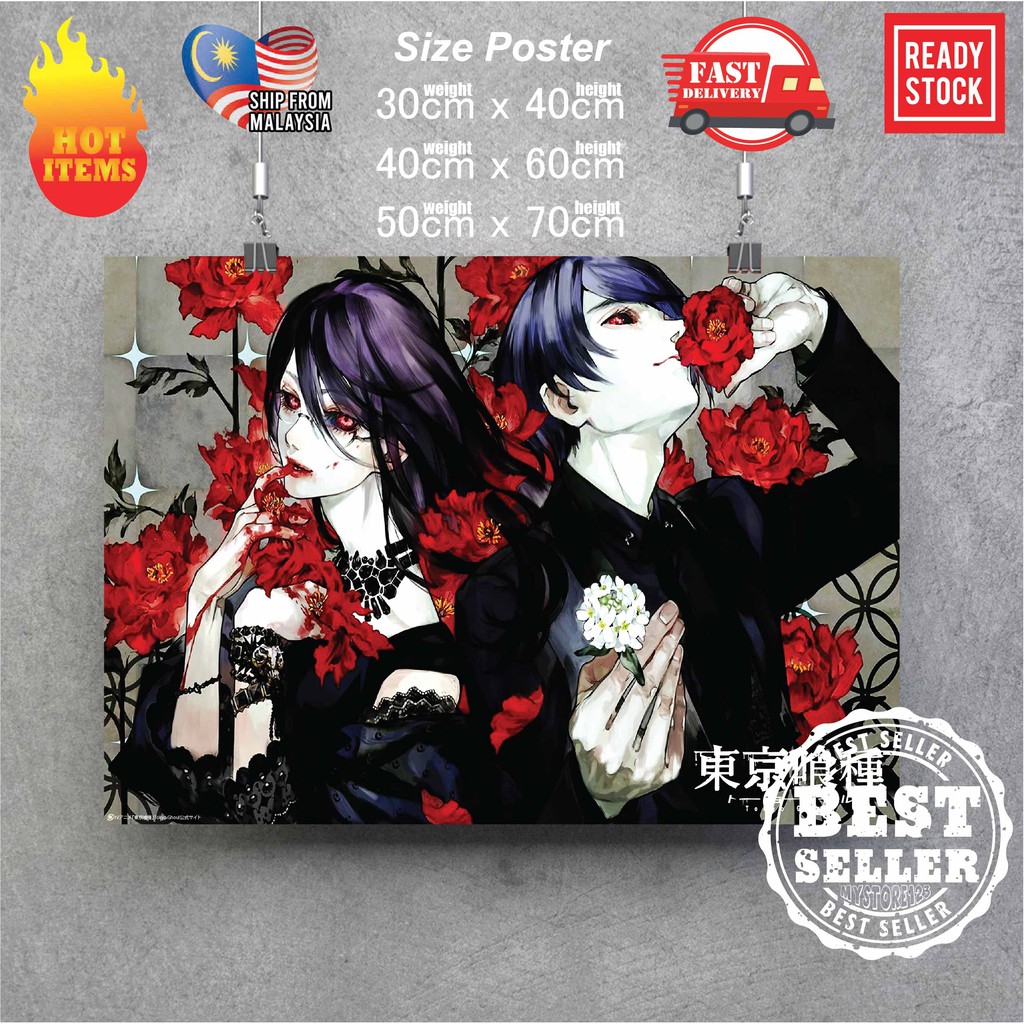 Tokyo Ghoul poster Anime poster Kaneki Ken poster Sasaki Haise ...