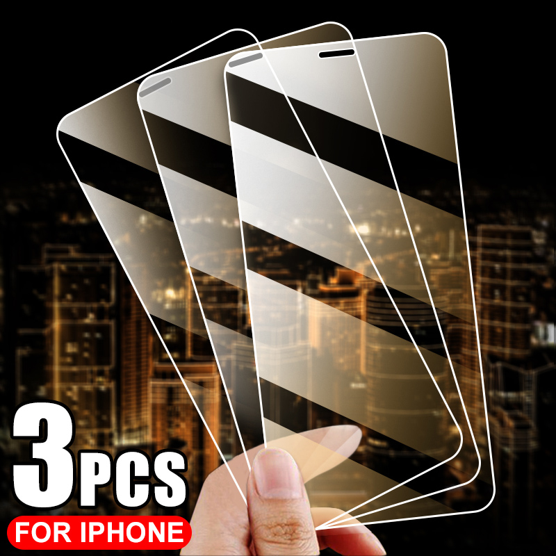 Compatible For iPhone 6 6s 7 8 Plus X XS XR XSMax 11 12 12Pro 5 5s SE2 SE3 3PCS 3PCS 9H HD Clear ...