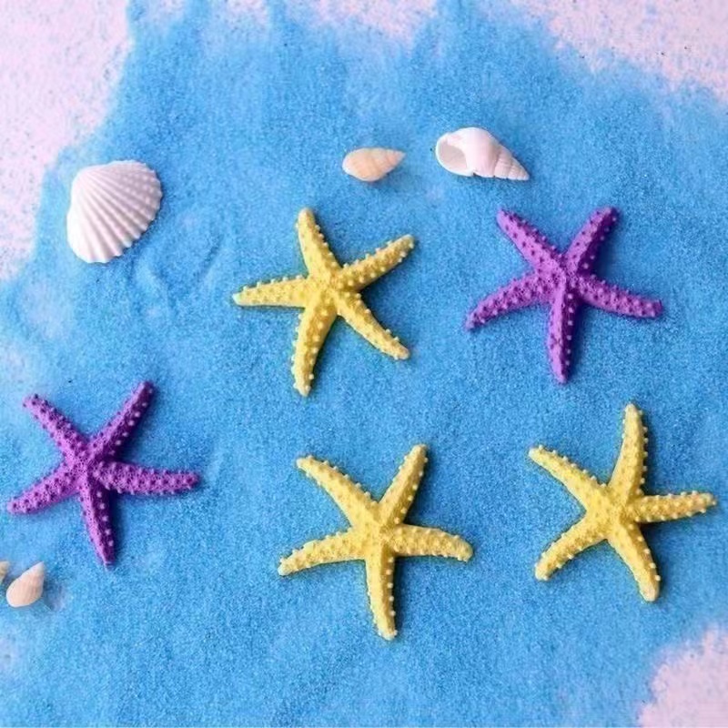 Fish Tank Decor Starfish Mini Aquarium Miniature Multicolor ...